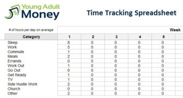 Time Tracking Spreadsheet | Young Adult Money